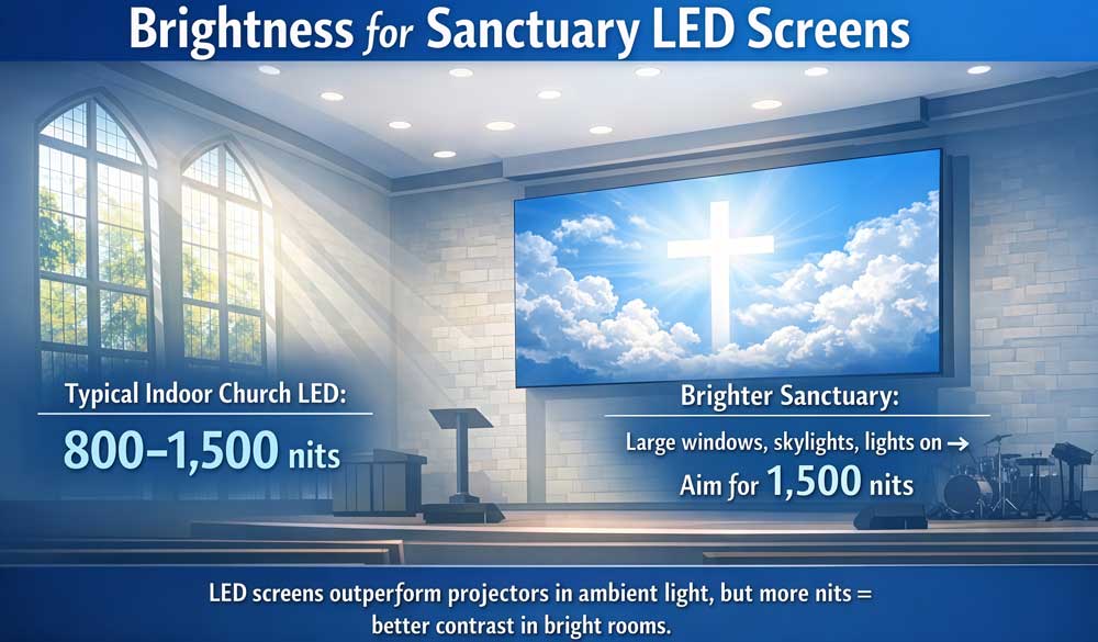 Church LED Wall & Screens for Worship | Factory Price - LEDINCLOUD