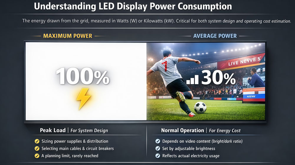 How to Calculate LED Display Power Consumption and Plan Power Cables?